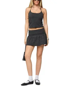 EDIKTED Striped Halter Top