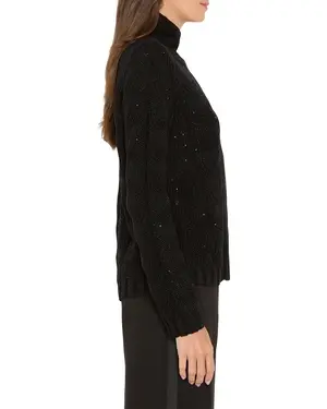 NIC+ZOE Cable Knit Sparkle Sweater