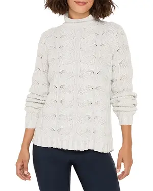 NIC+ZOE Cable Knit Sparkle Sweater - Reflection