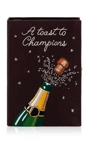 OLYMPIA LE-TAN A Toast To Champions Clutch Brown