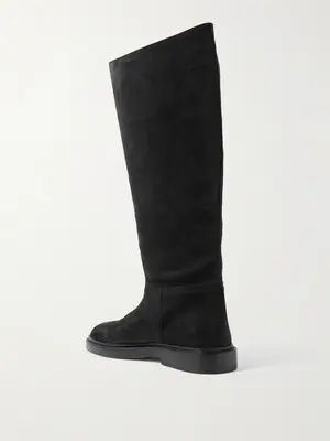 Legres 80 Suede Knee Boots - Black