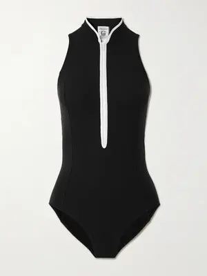 Hunza G Katya Two-tone Swimsuit - Black