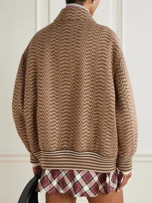 Missoni Caperdoni Striped Padded Wool And Cotton-blend Jacket - Brown