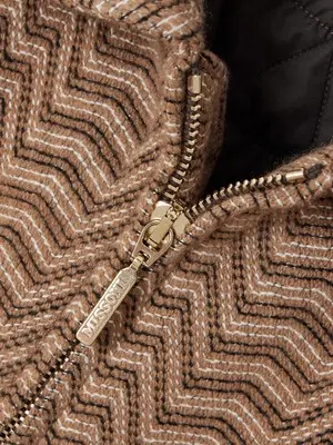 Missoni Caperdoni Striped Padded Wool And Cotton-blend Jacket - Brown