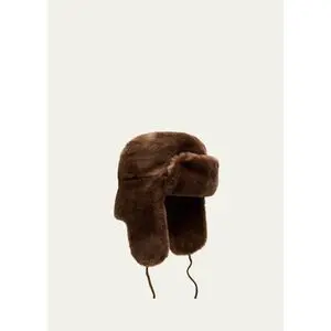 Pologeorgis Shearling Trapper Hat