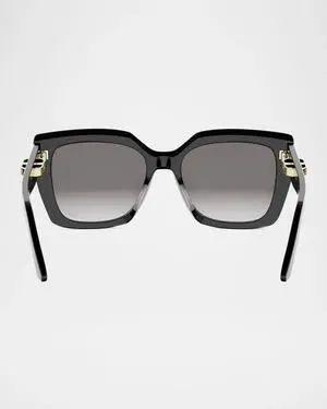 Dior C S5i 55mm Square Sunglasses - Shiny Blac