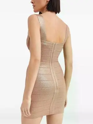 Herve Leger Metallic-effect Mini Dress