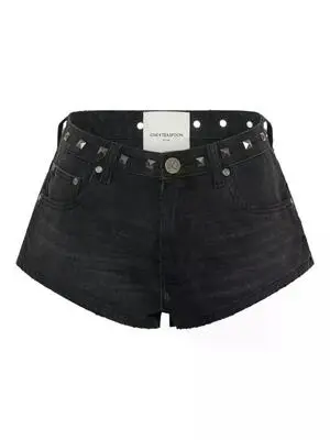 ONETEASPOON Studded Five-pocket Denim Shorts