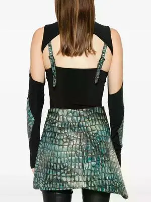 MITILIANE COUTURE Embossed Croc Effect Corset Top