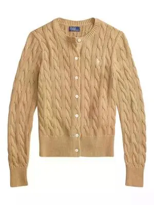 Polo Ralph Lauren Cable-knit Long-sleeve Cardigan - Neutrals
