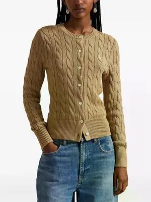 Polo Ralph Lauren Cable-knit Long-sleeve Cardigan - Neutrals