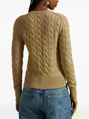 Polo Ralph Lauren Cable-knit Long-sleeve Cardigan - Neutrals