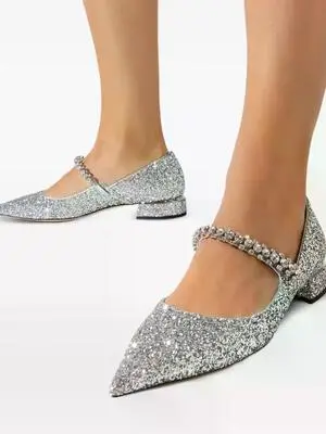 JIMMY CHOO 25mm Bing Crystal-embellished Pumps - Silver