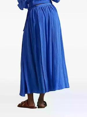 Polo Ralph Lauren Crinkle Wrap Midi Skirt