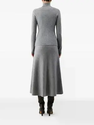 Gabriela Hearst Knitted A-line Midi Skirt - Grey