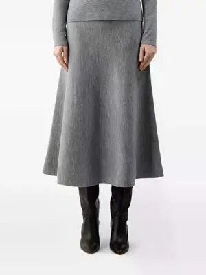 Gabriela Hearst Knitted A-line Midi Skirt - Grey