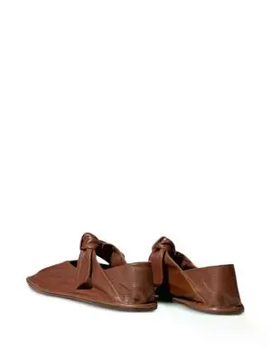 Hereu Llasada Knot-detail Ballet Flats - Brown