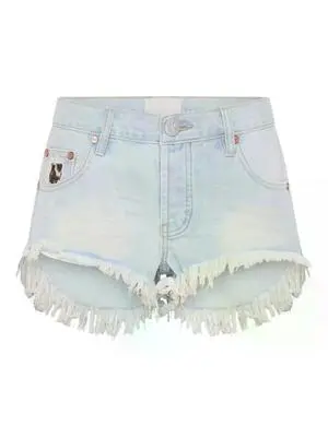 ONETEASPOON Frayed Denim Shorts