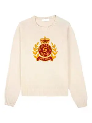 SPORTY & RICH Embroidered Wool Sweater