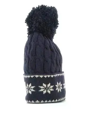 MC2 SAINT BARTH Cable-knit Pompom Beanie - Blue