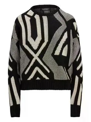 Ralph Lauren Geometric-pattern Sweater - Black