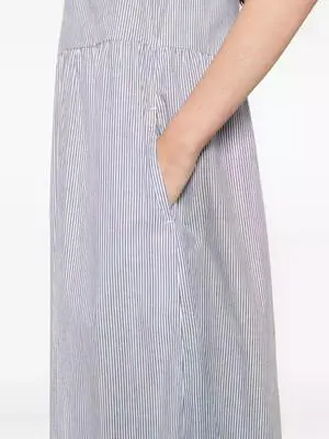 TO B. BY AGNÈS B. Striped V-neck Midi Dress