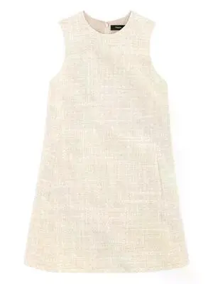 Theory Sleeveless Tweed Mini Dress