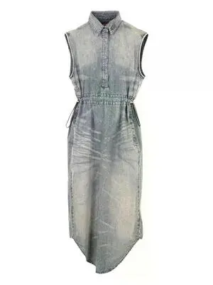 DIESEL Denim Drawstring Midi Dress