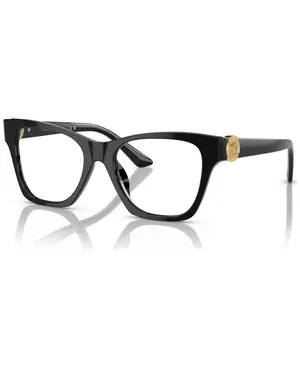 Versace Eyeglasses Full Rim, Irregular Shape - Black