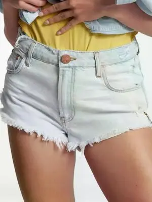 ONETEASPOON Frayed Denim Shorts