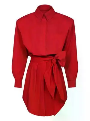 Alexandre Vauthier Tie-waist Shirt Mini Dress