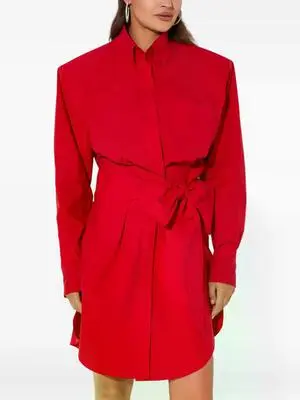 Alexandre Vauthier Tie-waist Shirt Mini Dress