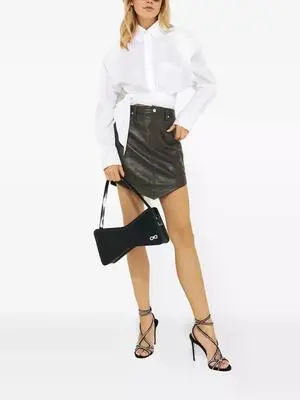 Alexandre Vauthier Asymmetric Leather Mini Skirt