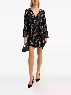 ONETEASPOON Delusion Sequin Wrap Dress