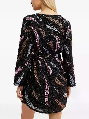 ONETEASPOON Delusion Sequin Wrap Dress