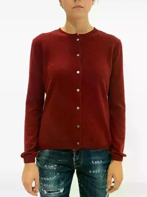 LA ROSE Button-front Cashmere Cardigan - Red
