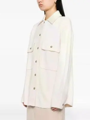 ALLUDE Button-up Wool Cardigan