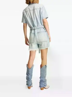 ONETEASPOON Frayed Belted Playsuit