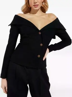 Marianna Senchina Off-shoulder Buttoned Top