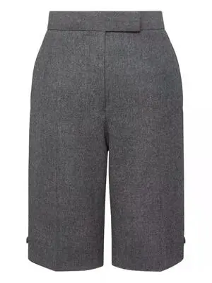 Thom Browne Solid Wool Flannel Bermuda Shorts