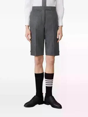 Thom Browne Solid Wool Flannel Bermuda Shorts