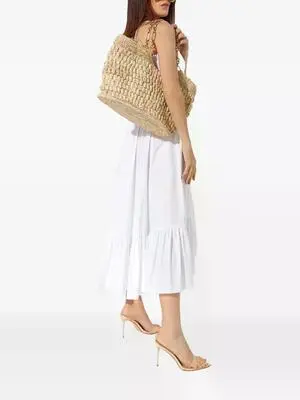 Caroline Constas Veronica Ruffled Midi Dress