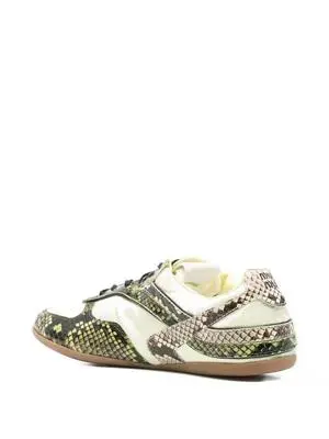 Miu Miu Snakeskin-effect Panelled Sneakers