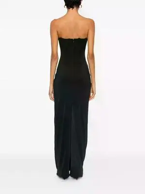 MITILIANE COUTURE Embossed Leather Strapless Dress