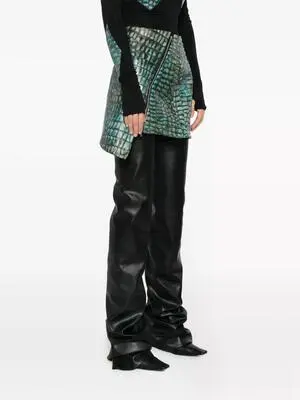 MITILIANE COUTURE Embossed Croc Effect Leather Skirt