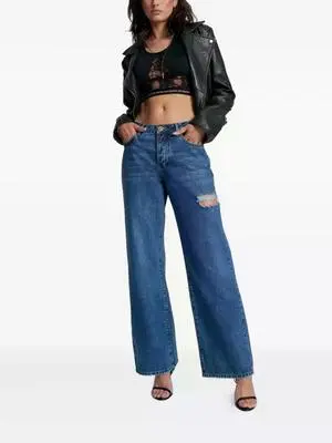 ONETEASPOON Jackson Ripped Wide Leg Jeans