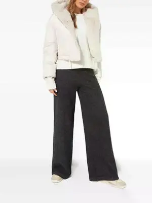 YVES SALOMON Buttoned Wide-leg Trousers - Grey