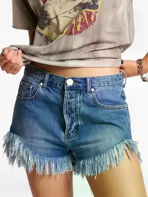 ONETEASPOON Frayed-hem Denim Shorts