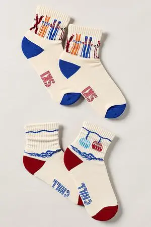 DAILY PRACTICE BY ANTHROPOLOGIE Daily Practice By Anthropologie Icon Socks, Set Of 2 Ski