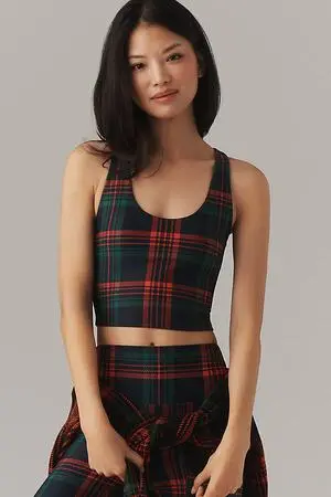 Beach Riot Yara Crop Top - Red Pattern